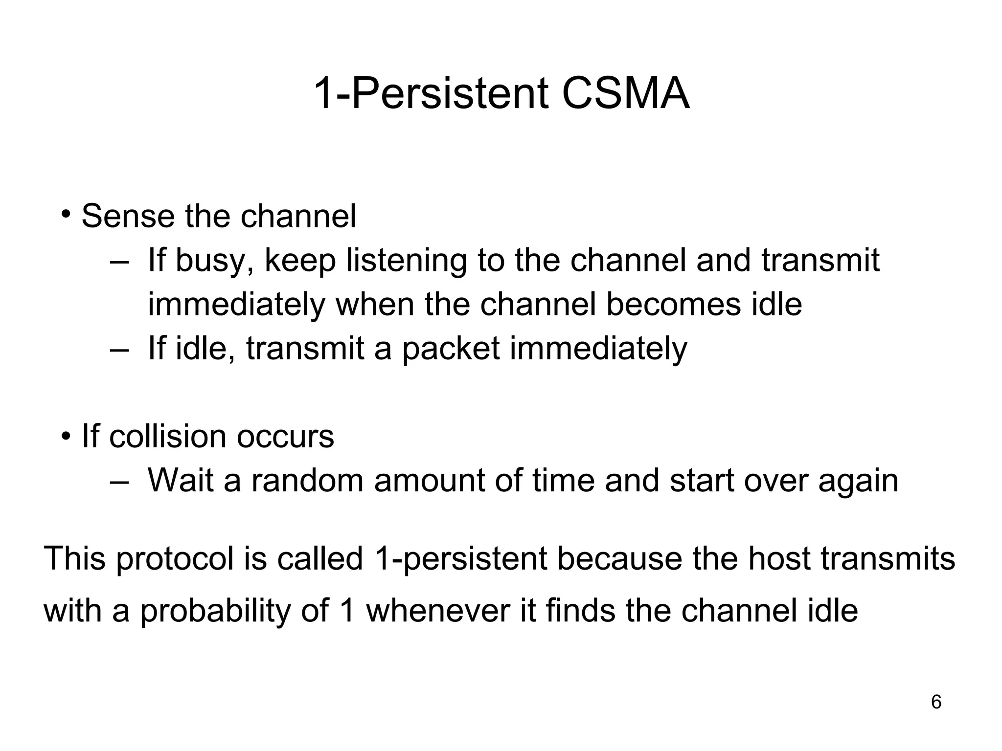 Csma | PPT | Computer Networking | Computing