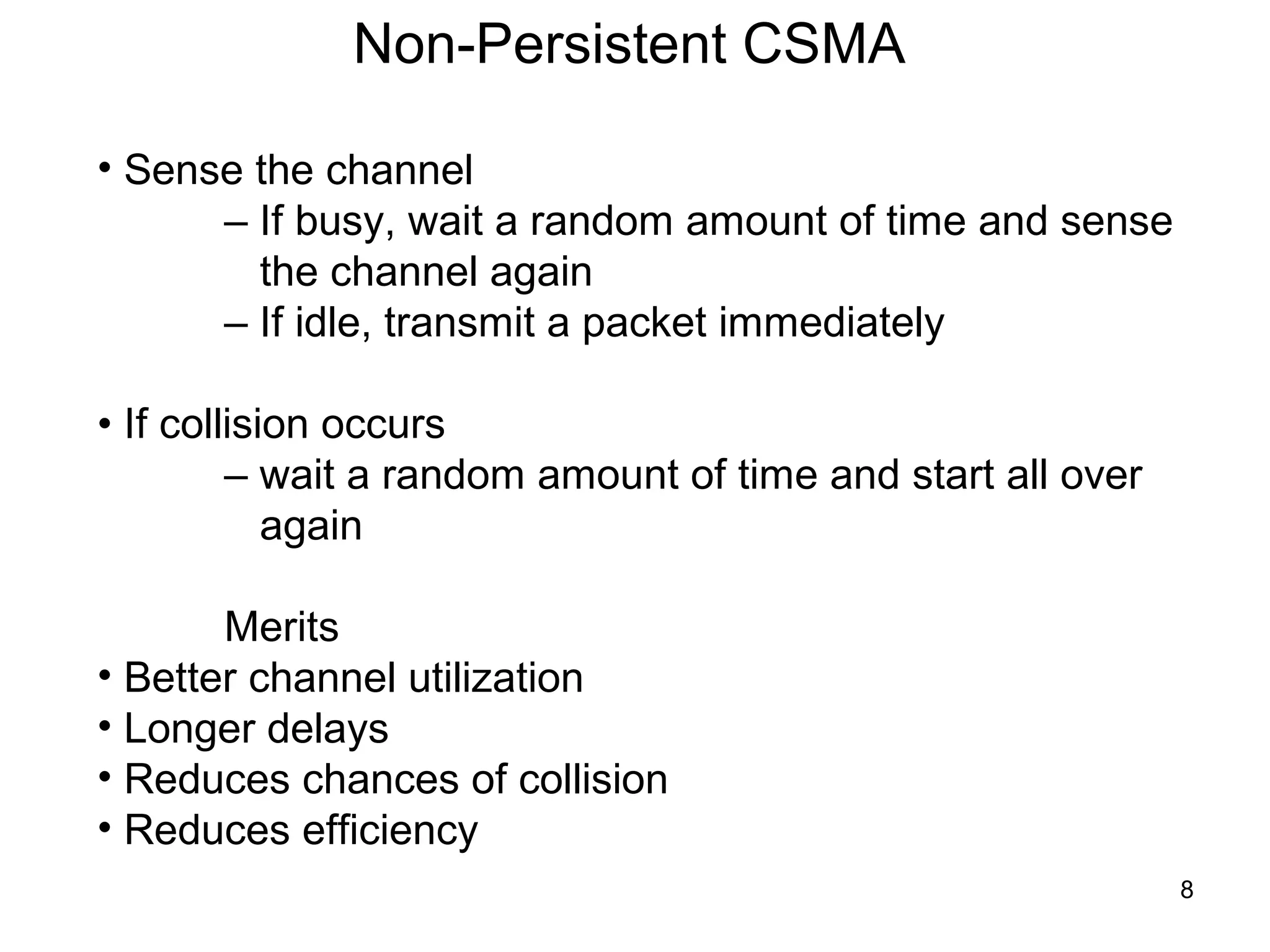 Csma | PPT | Computer Networking | Computing