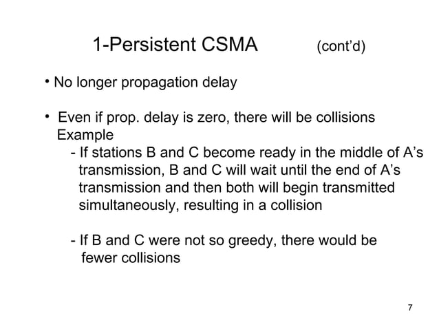 Csma | PPT | Computer Networking | Computing
