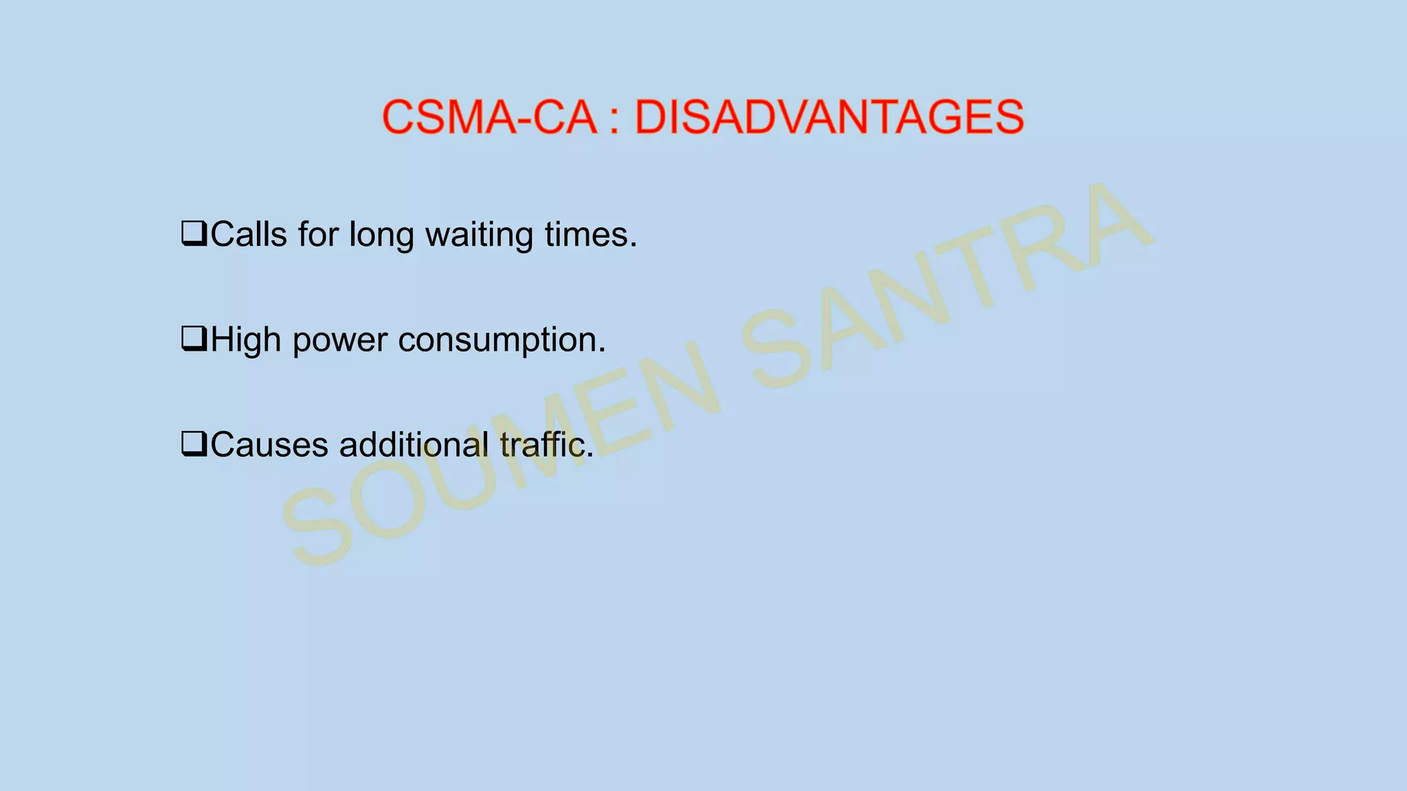 Carrier-sense multiple access with collision avoidance CSMA/CA | PPTX