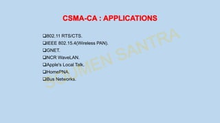 Carrier-sense multiple access with collision avoidance CSMA/CA | PPTX