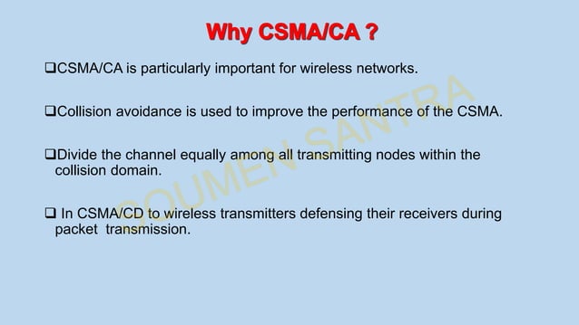Carrier-sense multiple access with collision avoidance CSMA/CA | PPTX