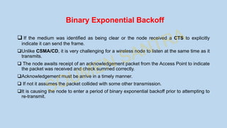 Carrier-sense multiple access with collision avoidance CSMA/CA | PPTX