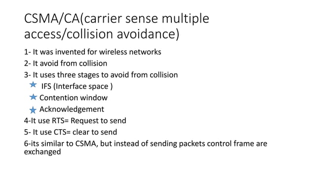 Csma cd and csma-ca | PPTX