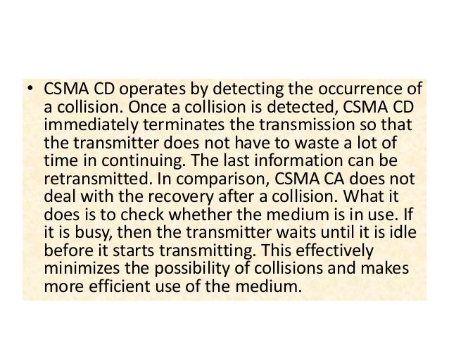 Csma ca vs csma cd