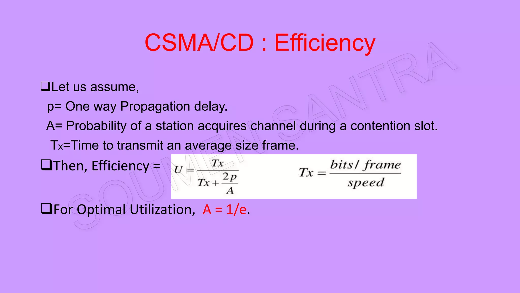 Carrier Sense Multiple Access With Collision Detection (CSMA/CD ...