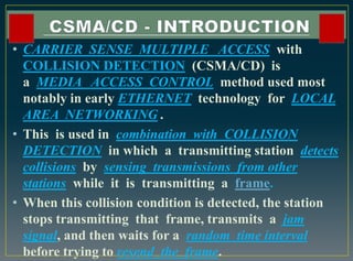CSMA /CD PPT ON SLIDESHARE | PDF