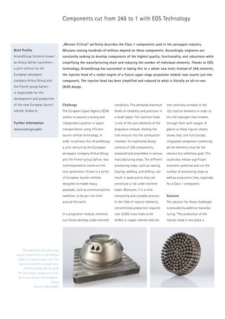Ariane Aerospace - Production of an injection head for rocket engines ...