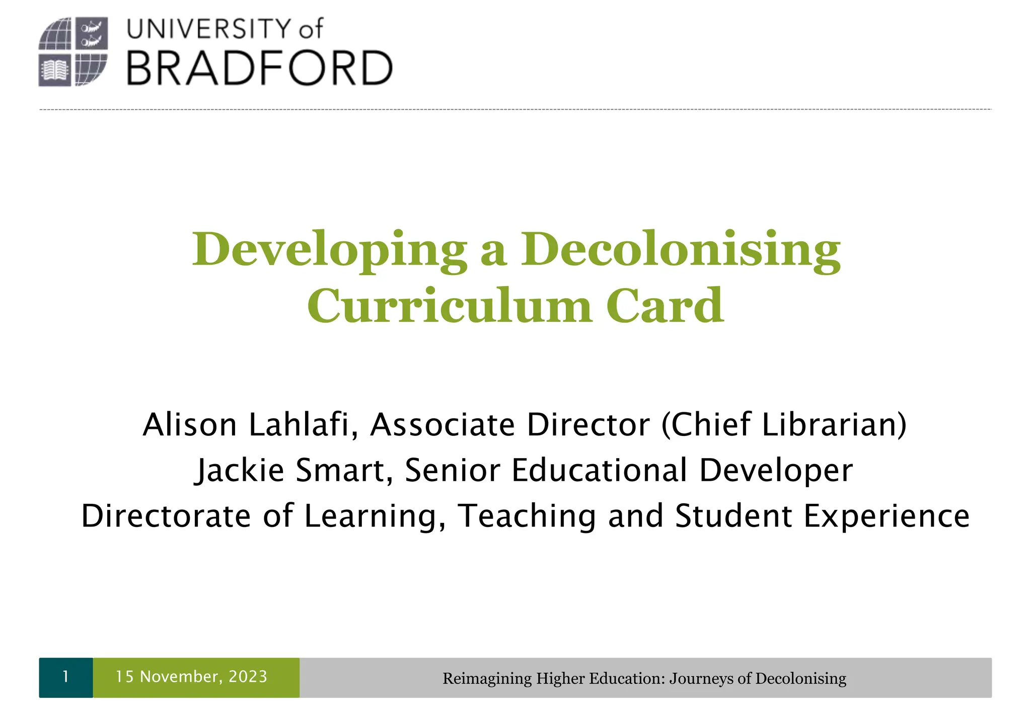 Developing a Decolonising Curriculum Card | PPTX | Undergraduate ...