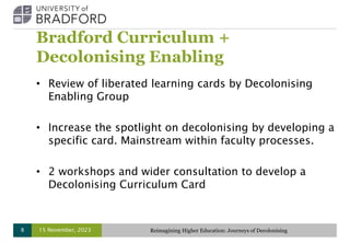 Developing a Decolonising Curriculum Card | PPTX | Undergraduate ...