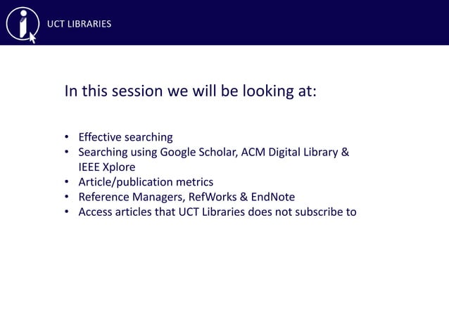 Computer Science Library Training | PPT