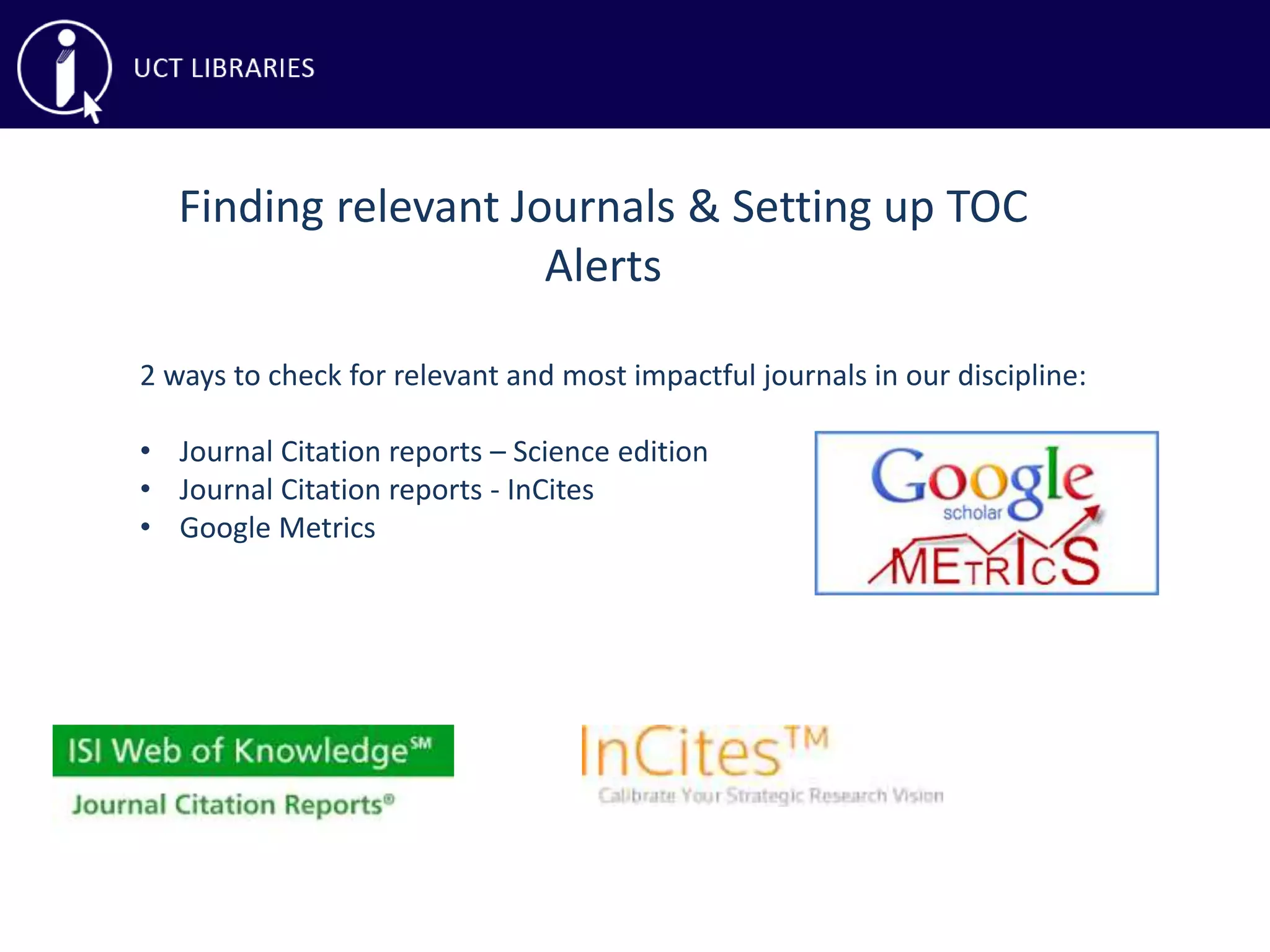 Computer Science masters library training UCT | PPTX