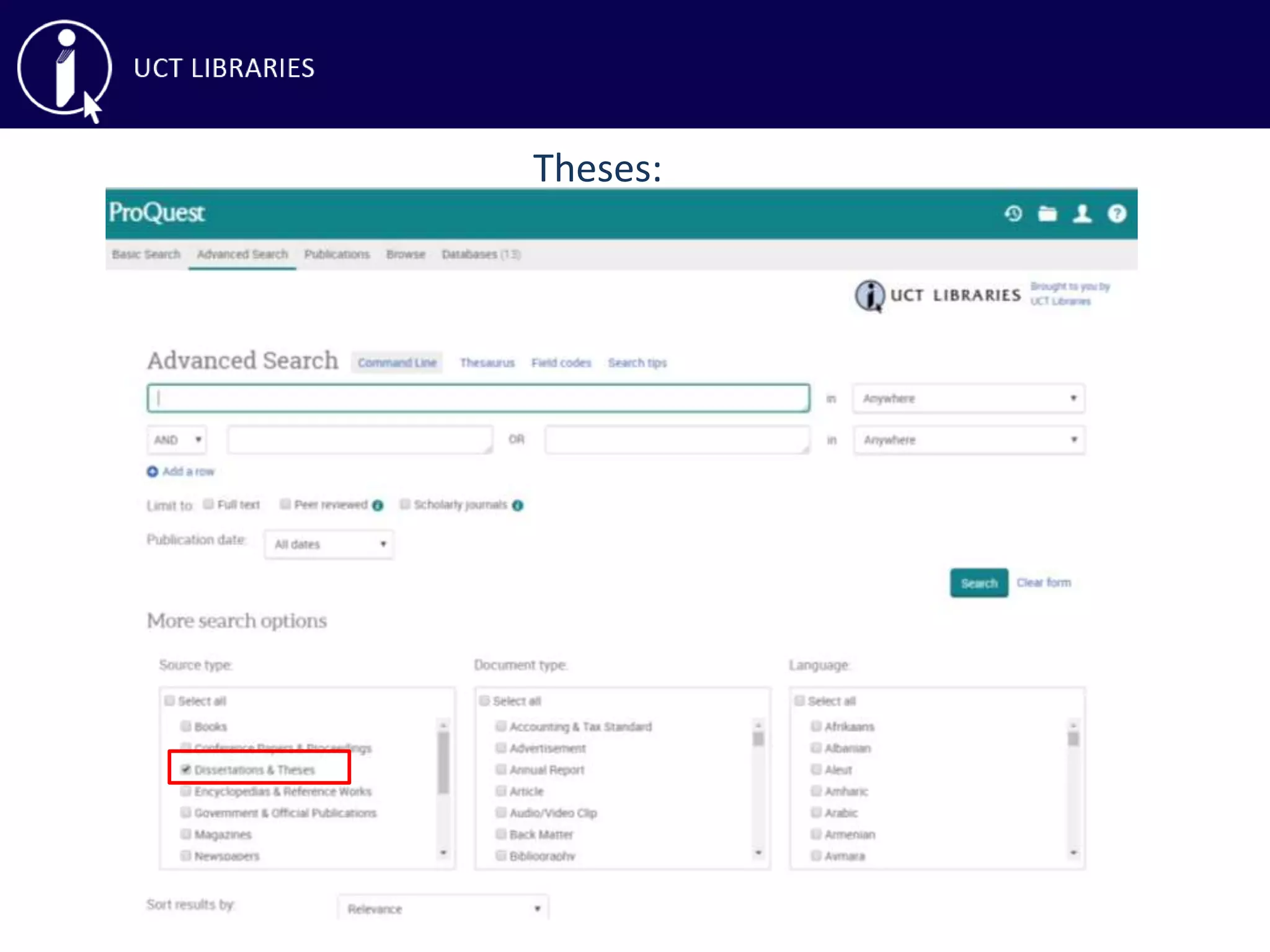 Computer Science masters library training UCT | PPT