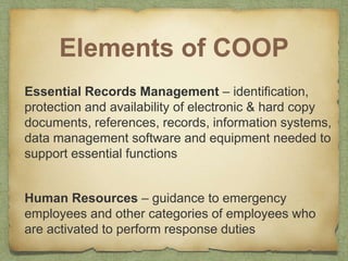 Hospital Continuity of Operations Planning | PPTX