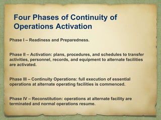 Hospital Continuity of Operations Planning | PPT