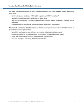 New Models for Device Financing | PDF
