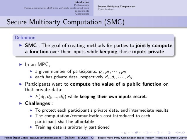 Secure Multi Party Computation Based Privacy Preserving Extreme Learn 2583