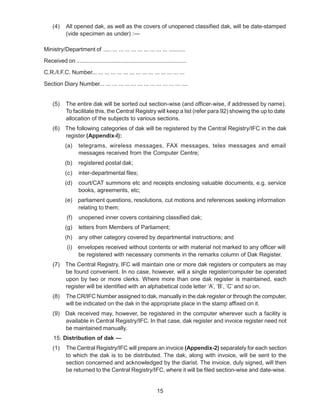CENTRAL SECRETARIAT MANUAL OF OFFICE PROCEDURE | PDF