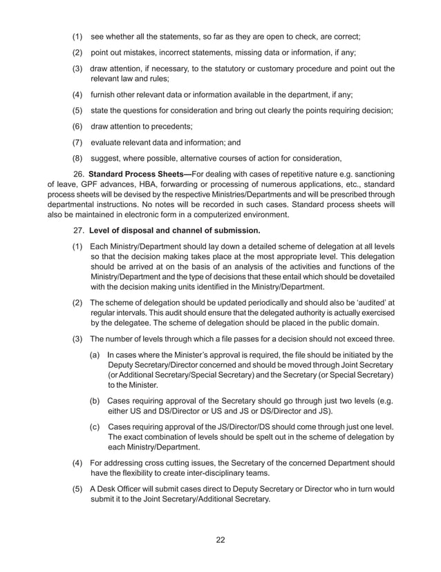 CENTRAL SECRETARIAT MANUAL OF OFFICE PROCEDURE | PDF