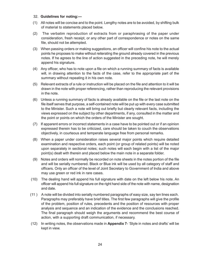 CENTRAL SECRETARIAT MANUAL OF OFFICE PROCEDURE | PDF