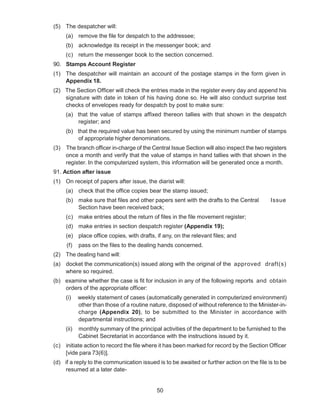 CENTRAL SECRETARIAT MANUAL OF OFFICE PROCEDURE | PDF