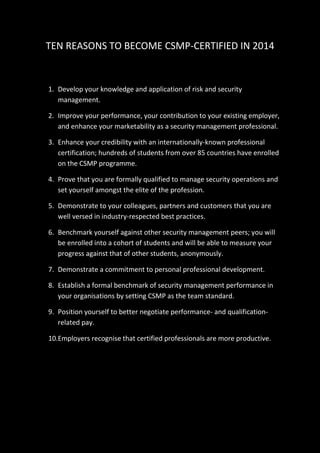 Csmp overview may 14 | PDF