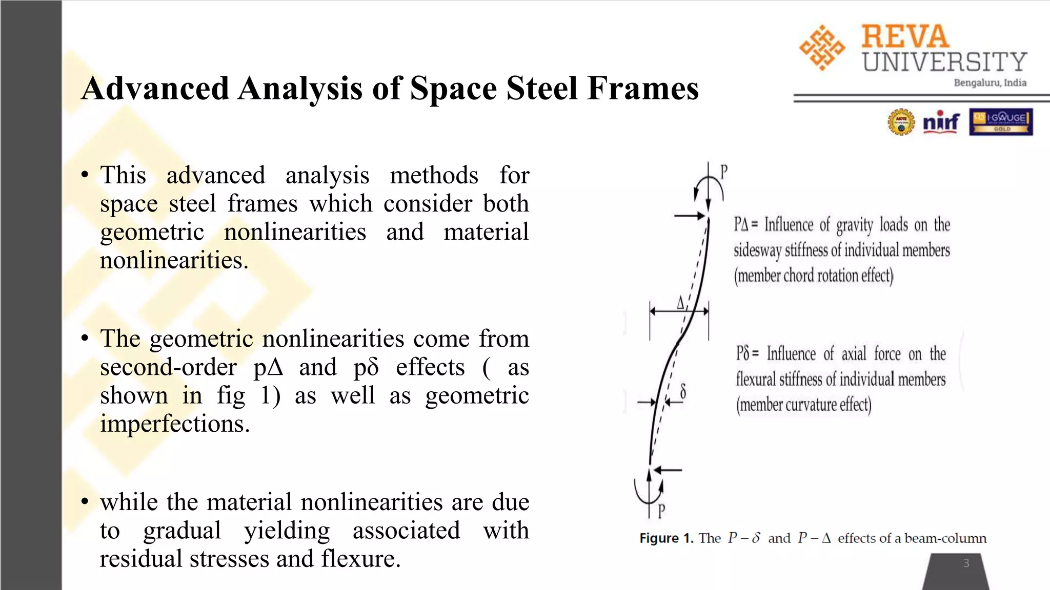 ADVANCED ANALYSIS OF SPACE STEEL FRAMES | PPT