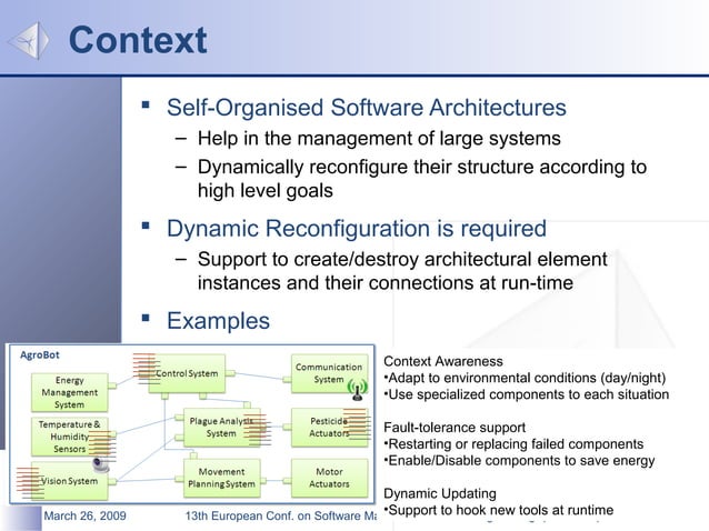 Handling The Dynamic Reconfiguration Of Software Architectures Using Aspects Ppt
