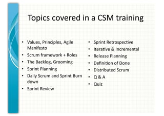 Csm training what is it all about | PDF
