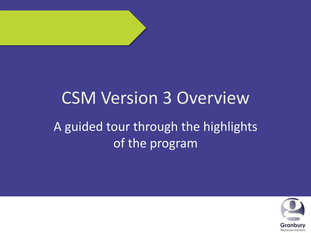 Csm version 3 overview | PPTX