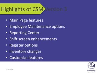 Csm version 3 overview | PPTX