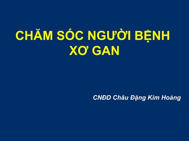 Csnb xơ gan | PPT