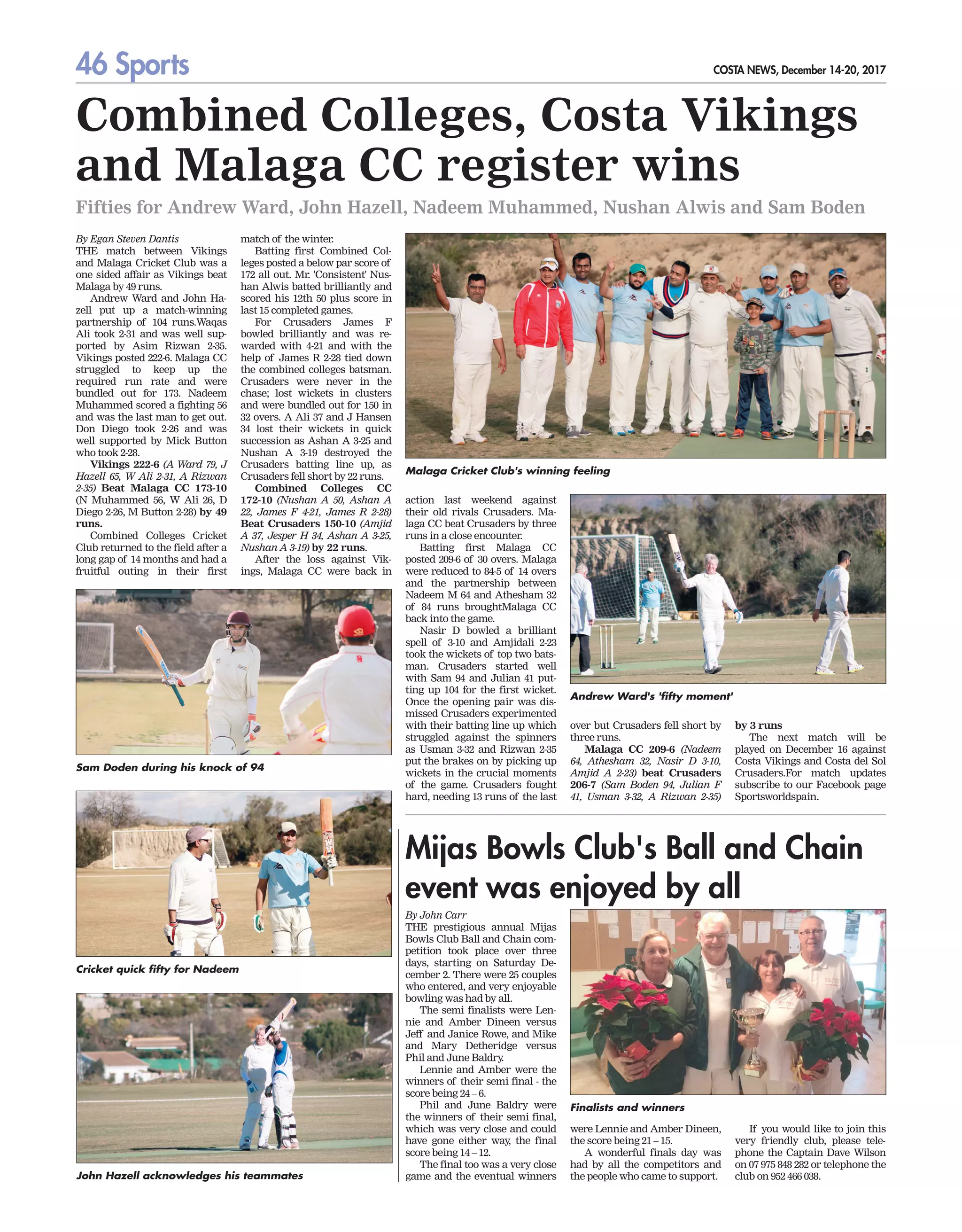 Costa del sol cricket Match reports 15 | PDF | Rugby League | Rugby