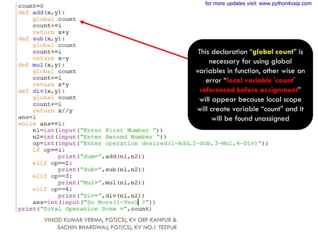 Computer science notes of functions chapter | PDF | Programming ...