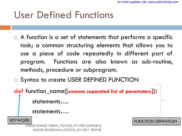 Computer science notes of functions chapter | PDF | Programming ...