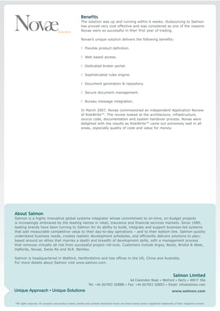 Novae insurance case study | PDF