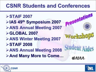CSNR - STAIF 2008 | PPT