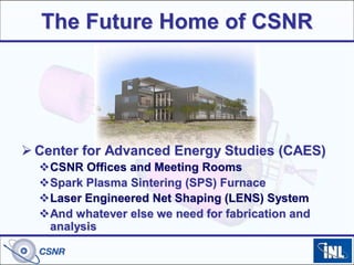 CSNR - STAIF 2008 | PPT