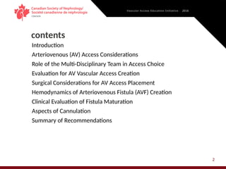 Arteriovenous Access Selection and Evaluation | PPT