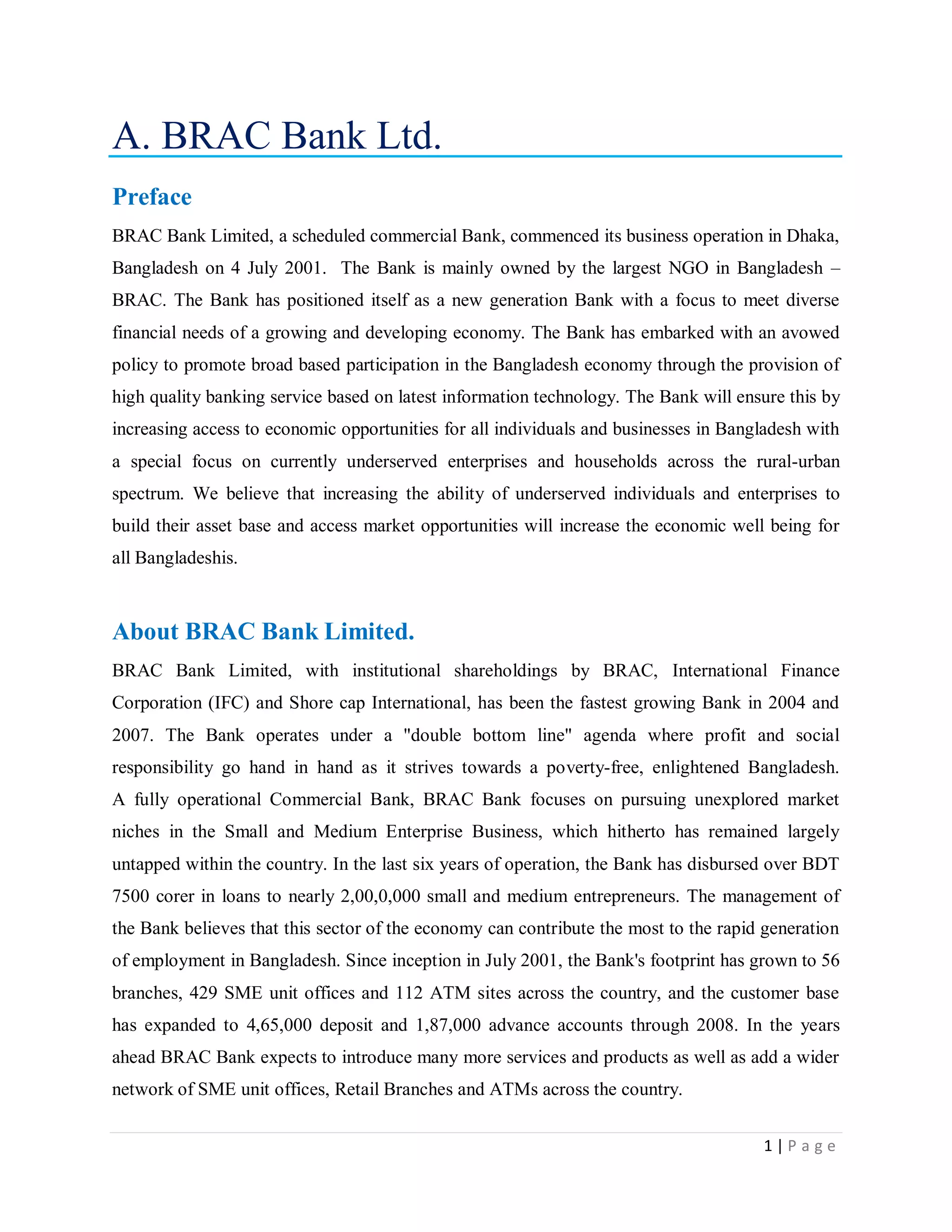 Cs of brac bank atm card holder | PDF
