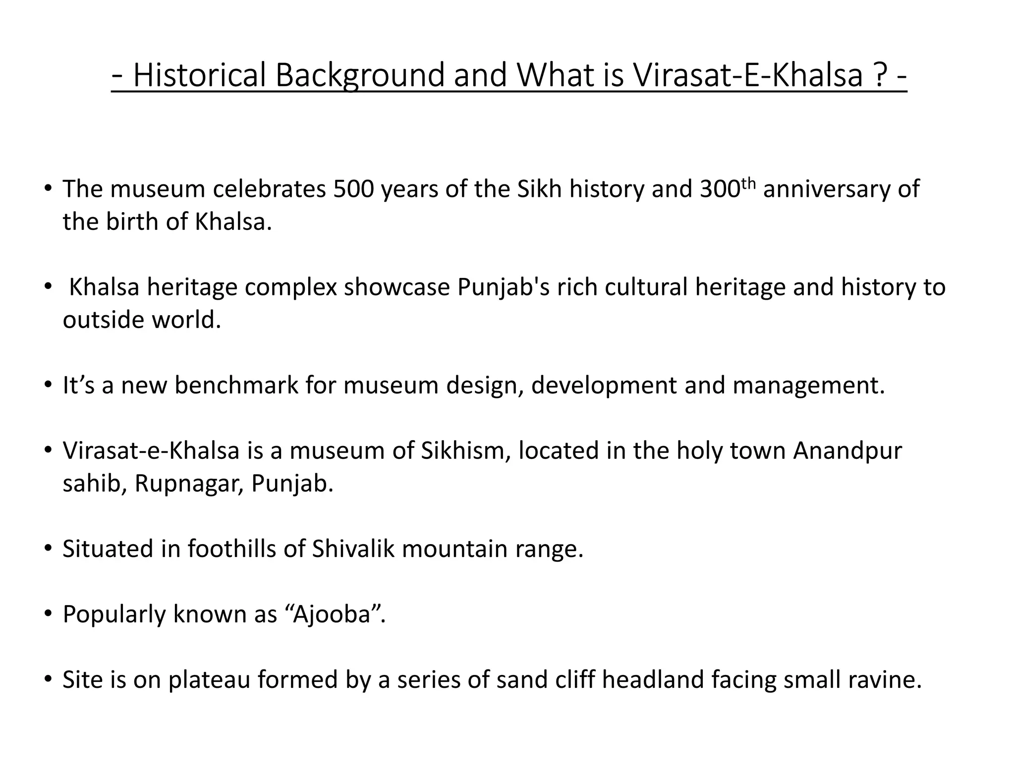 Virasat - E - Khalsa memorial and heritage complex. | PDF