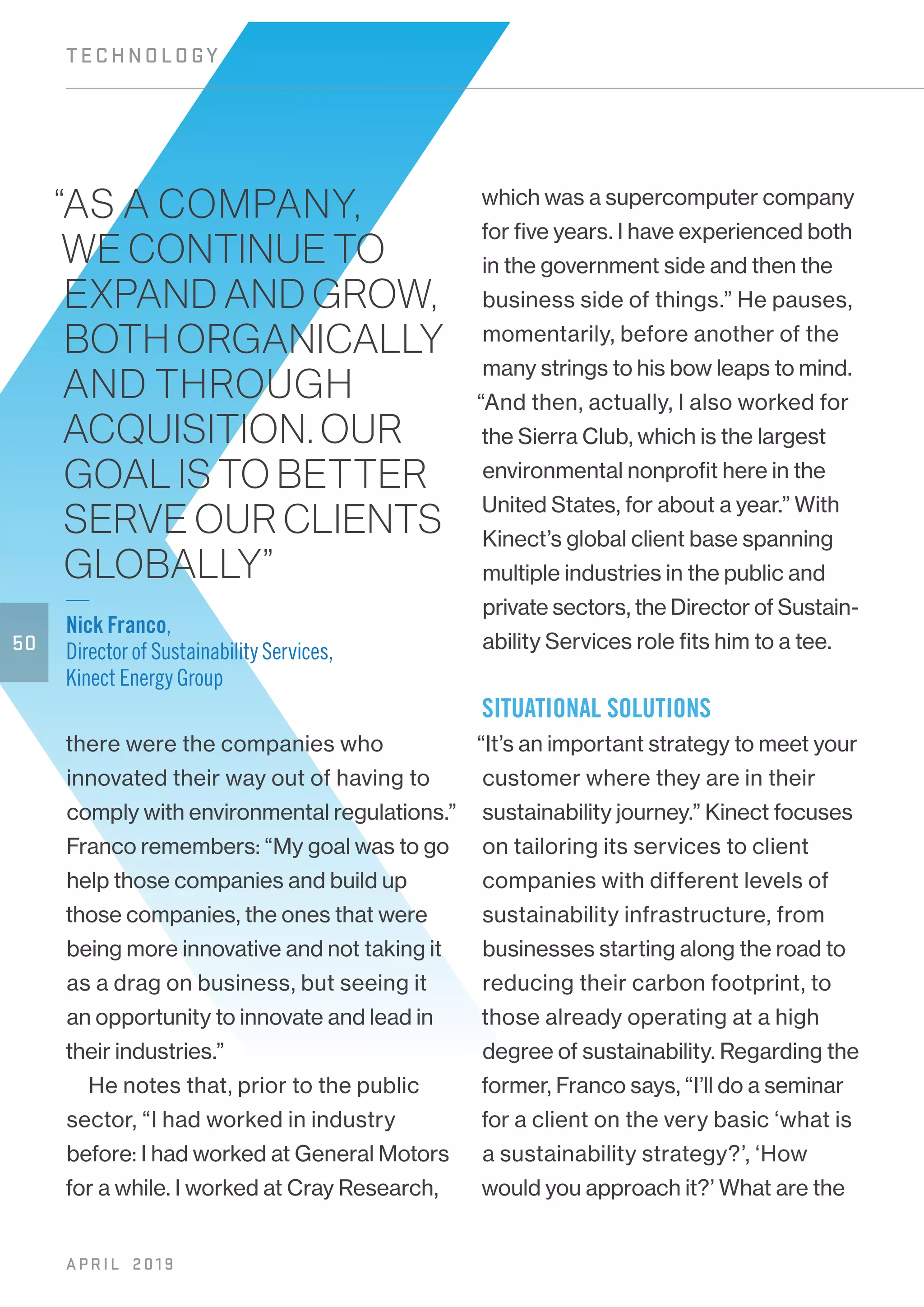 CSO Magazine Interview with Kinect Energy's Nick Franco | PDF