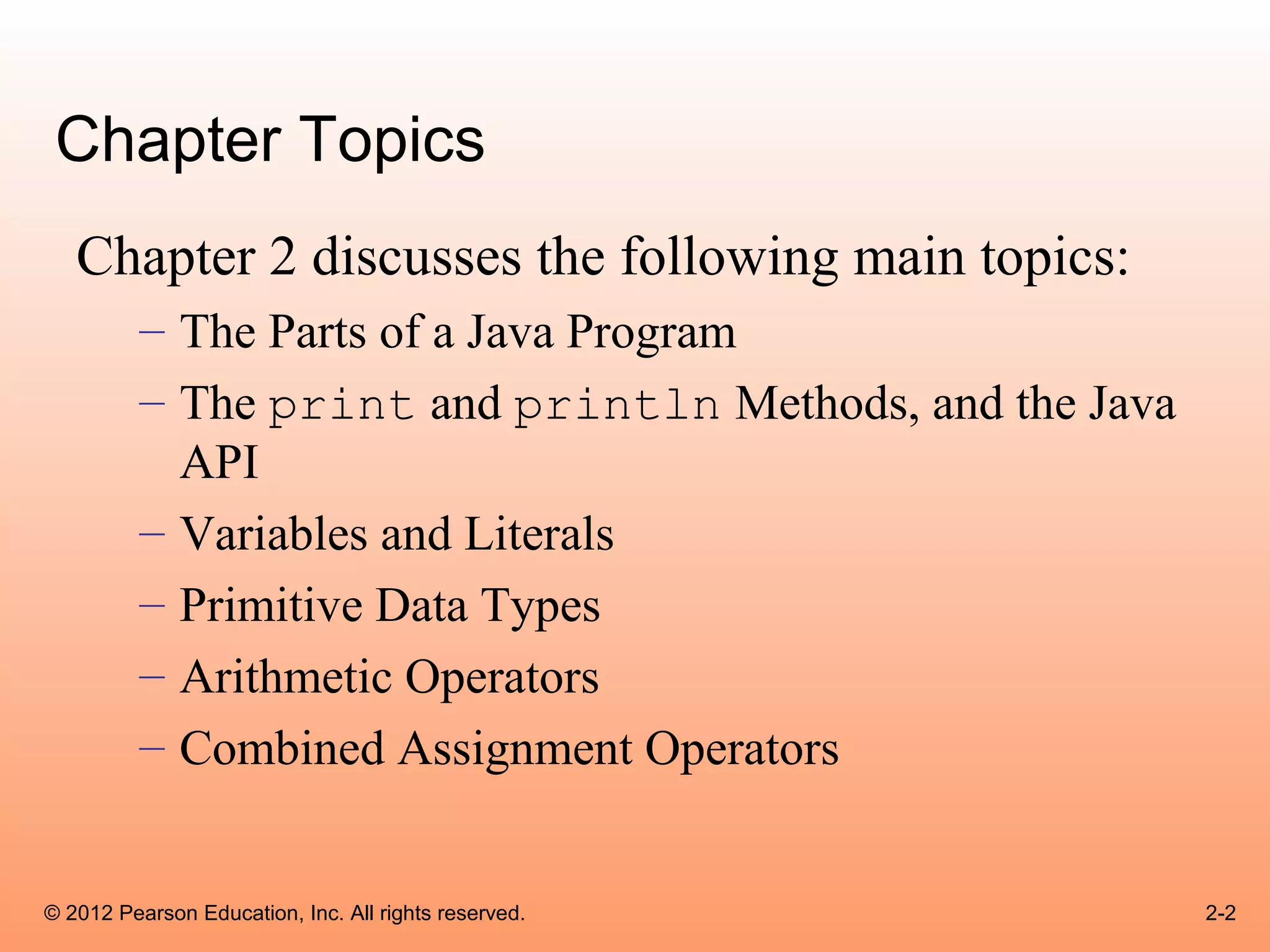 Cso gaddis java_chapter2 | PPT