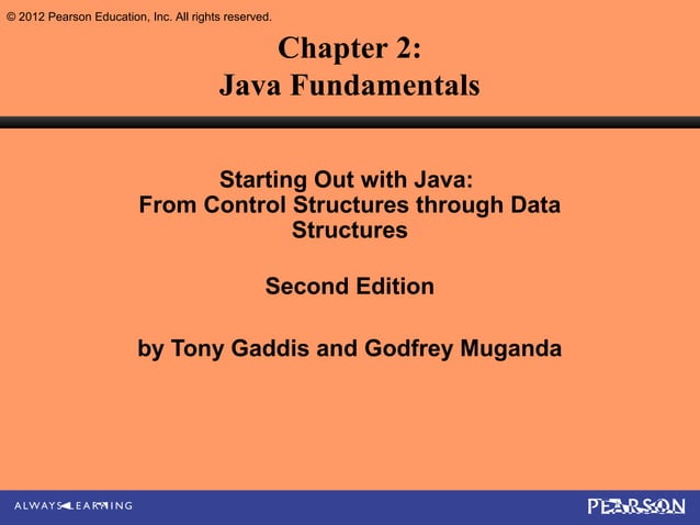 Cso gaddis java_chapter2 | PPT
