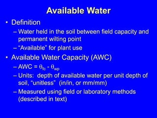 C Soil Water Relationships.ppt
