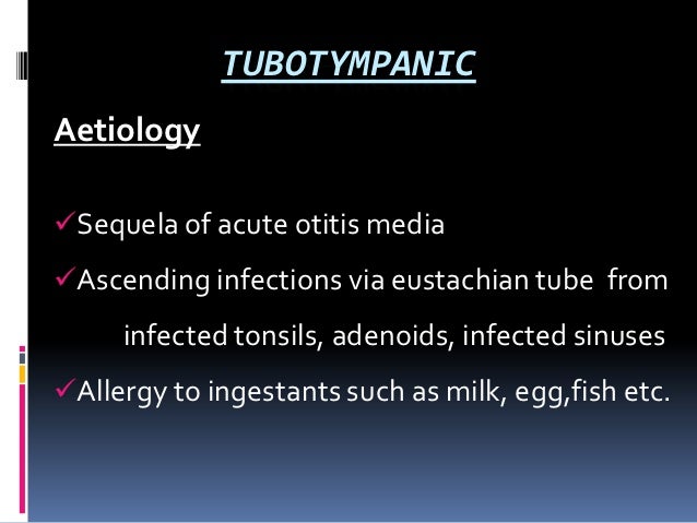 Chronic Suppurative Otitis Media Tubotympanic Type Chronic Suppurative