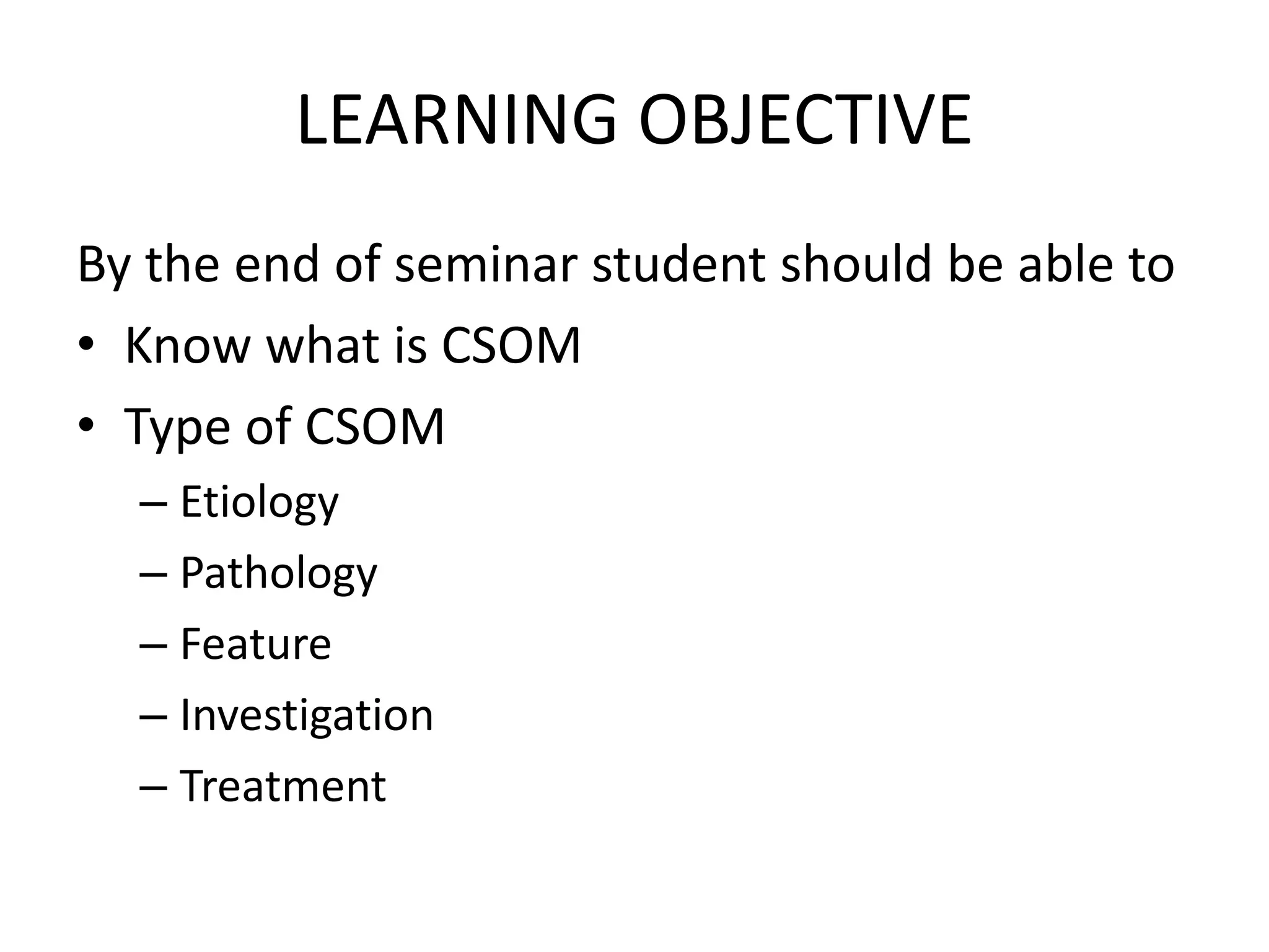 Csom, cholesteatoma | PPTX