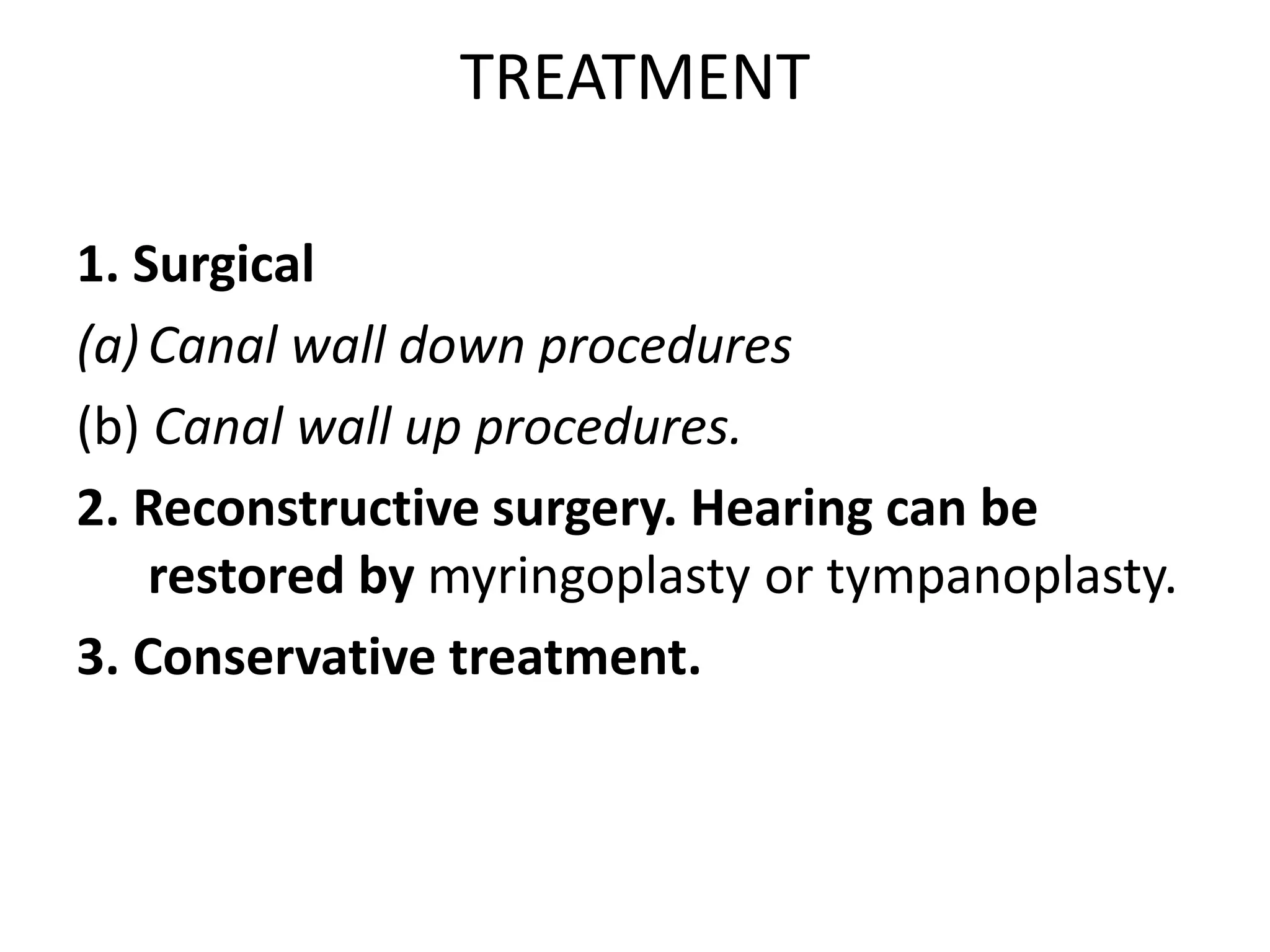Csom, cholesteatoma | PPTX