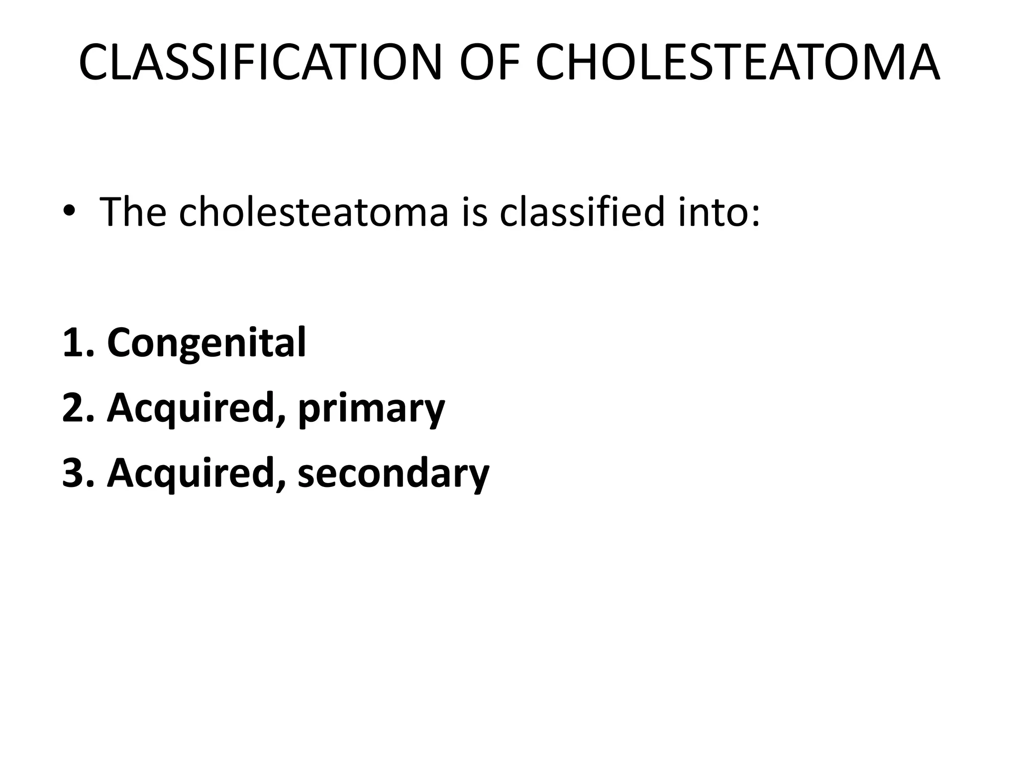 Csom, cholesteatoma | PPTX
