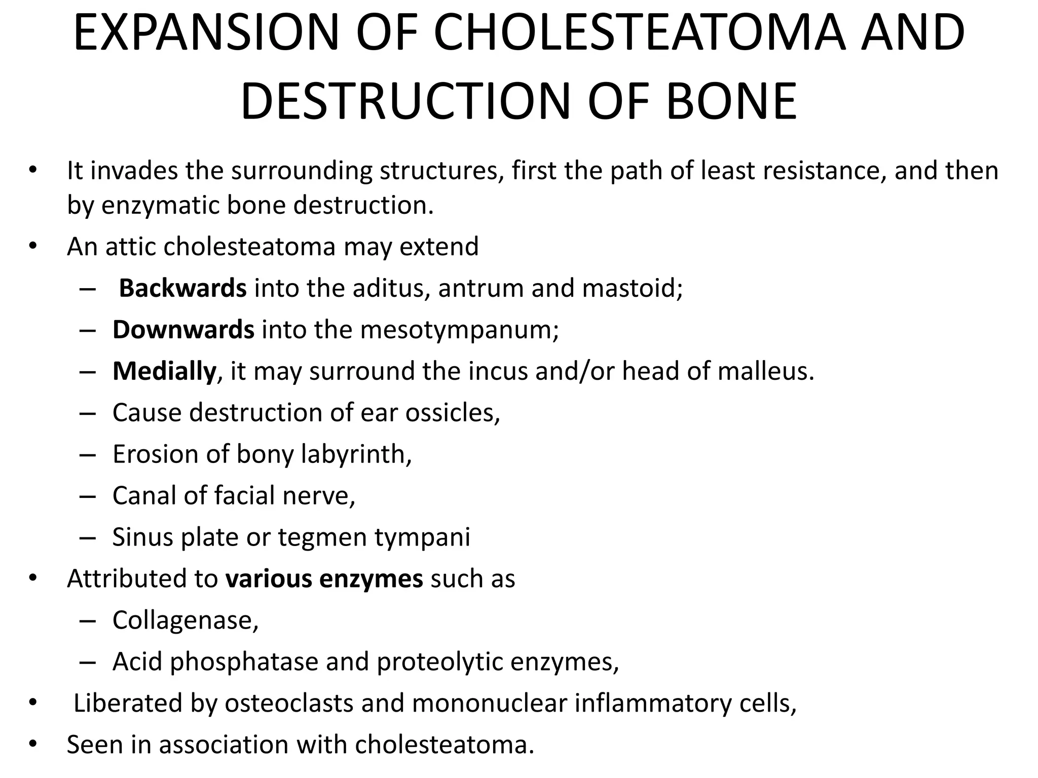 Csom, cholesteatoma | PPTX